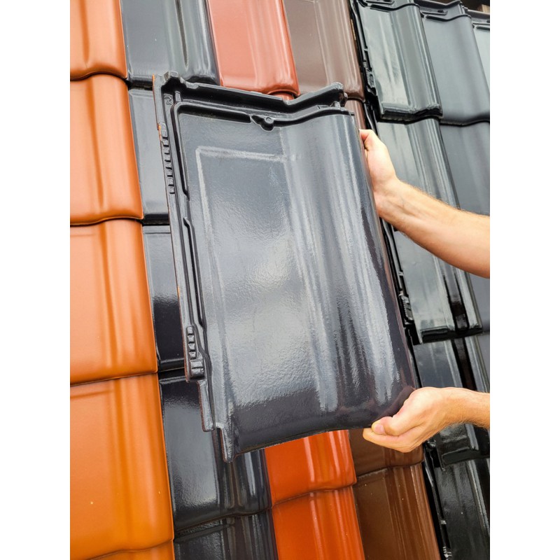 Dachówka Roben Monza Plus Grafitowa (glazurowana) - Dachówki ceramiczne ...