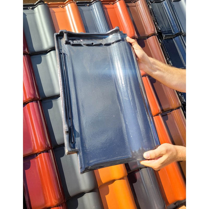 Dachówka Roben Piemont grafitowa (glazurowana) - Dachówki ceramiczne ...